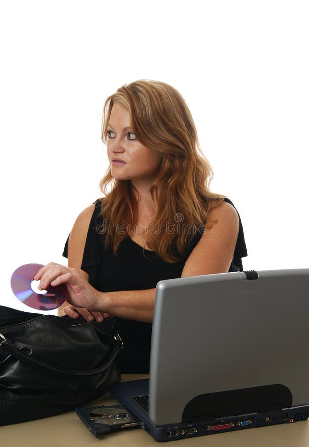 Employee Stealing Documents Stock Image - Image of data, businesswoman ...