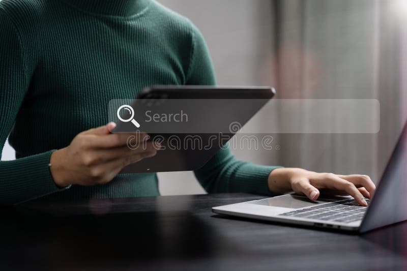 Employee, Taking Notes Sitting at Desk Using Laptop Searching for ...