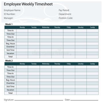Timecard Stock Illustrations – 394 Timecard Stock Illustrations ...