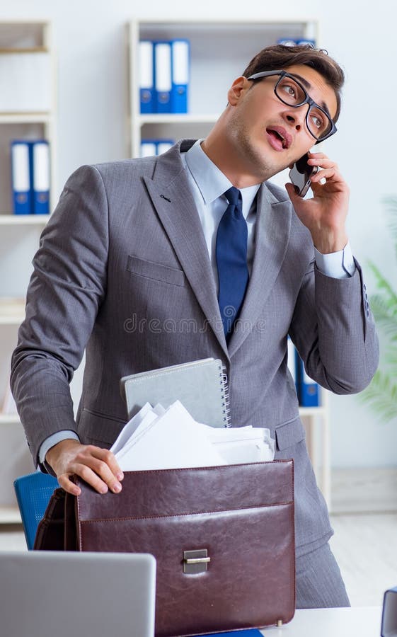 Employee with Too Much Work Taking it Home Stock Photo - Image of ...