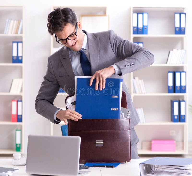 Employee with Too Much Work Taking it Home Stock Image - Image of ...