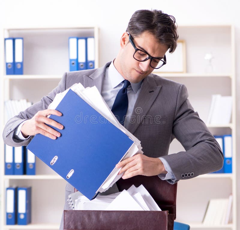Employee with Too Much Work Taking it Home Stock Photo - Image of boss ...