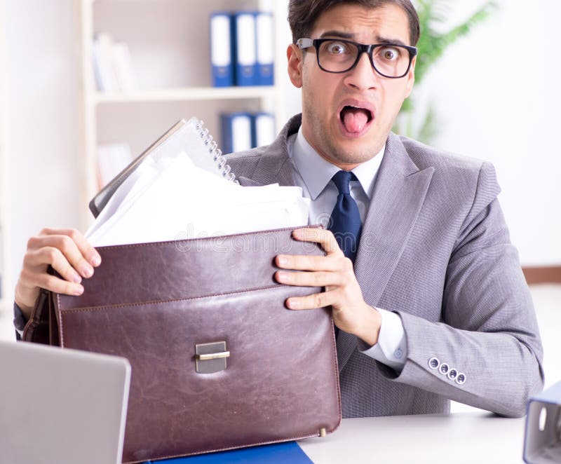 Employee with Too Much Work Taking it Home Stock Photo - Image of mess ...