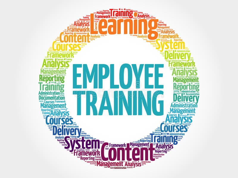 Employee Training Circle Word Cloud Stock Illustration - Illustration ...