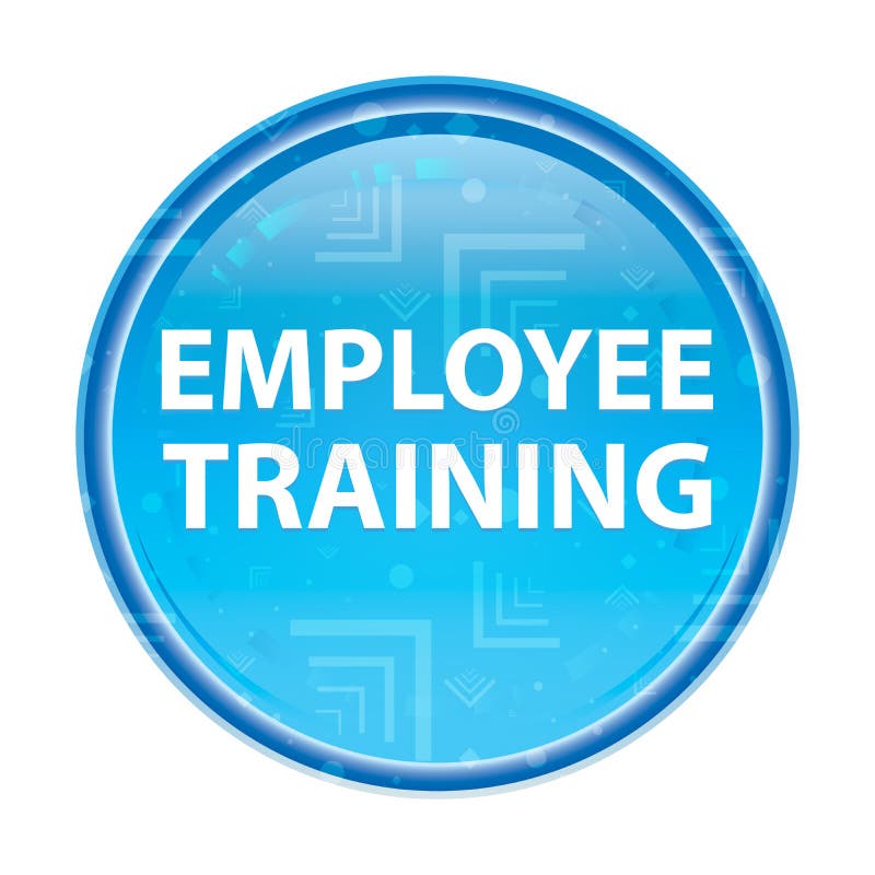 Employee Training Floral Blue Round Button Stock Illustration ...
