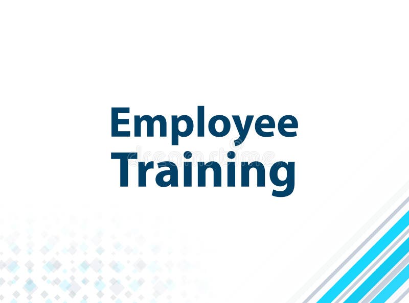 Employee Training Modern Flat Design Blue Abstract Background Stock ...