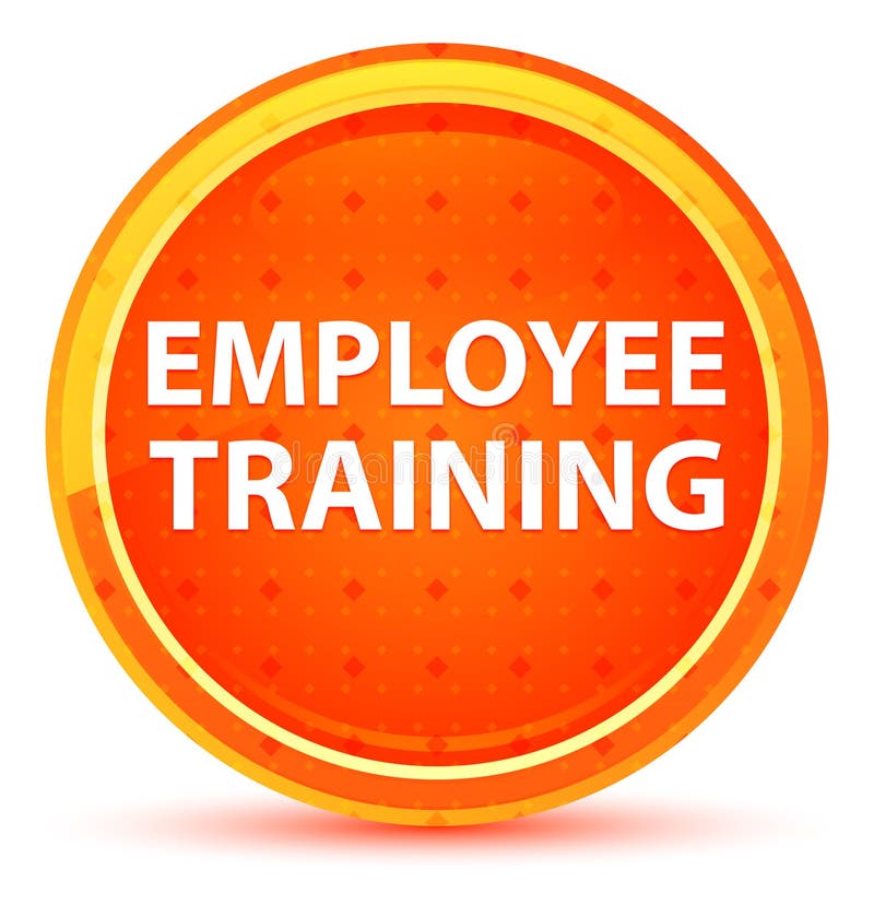 Employee Training Natural Orange Round Button Stock Illustration ...