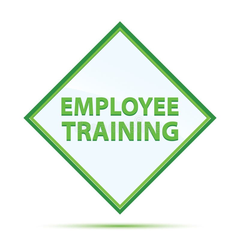 Employee Training Modern Abstract Green Diamond Button Stock ...