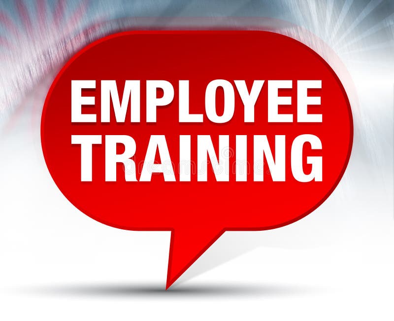 Employee Training Red Bubble Background Stock Illustration ...