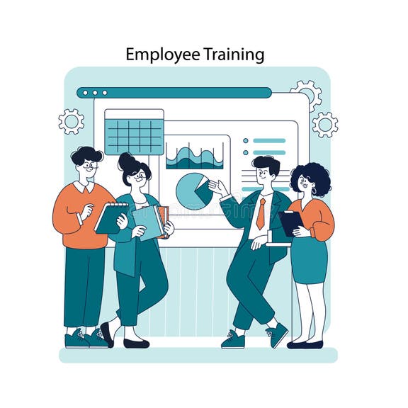 Employee Training Session Vector Illustration Stock Vector ...