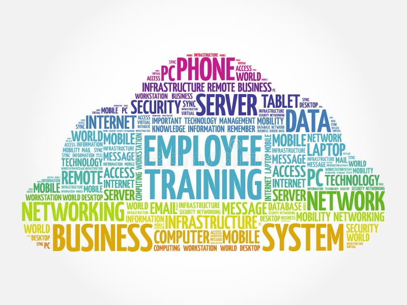 Employee Training Circle Word Cloud Stock Illustration - Illustration ...