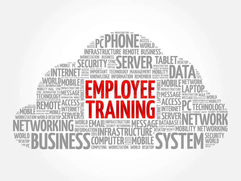 Employee Training Word Cloud Collage Stock Illustration - Illustration ...