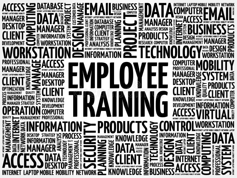 Employee Training Word Cloud Stock Illustration - Illustration of ...