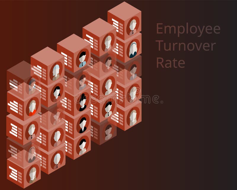 Employee Turnover Rate in Human Resources Analytic Vector Stock Vector ...