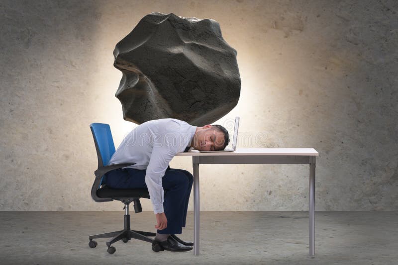 Employee Under the Burden of Work Stock Photo - Image of frustrated ...