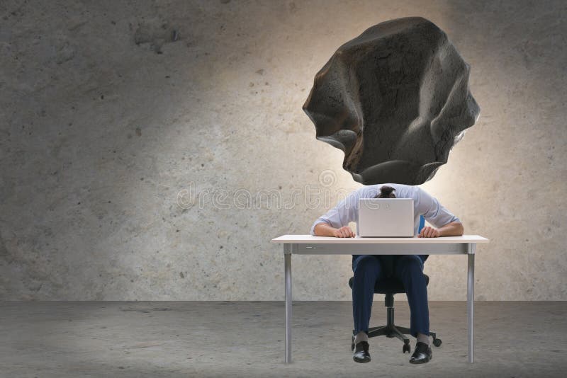 Employee Under the Burden of Work Stock Photo - Image of burden ...