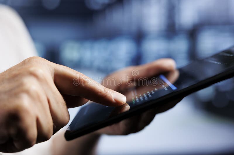 Employee Updates Server Rigs Stock Photo - Image of program, computing ...