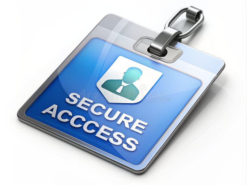 An Employee Using a Secure Access Badge To Enter a Restricted Area ...