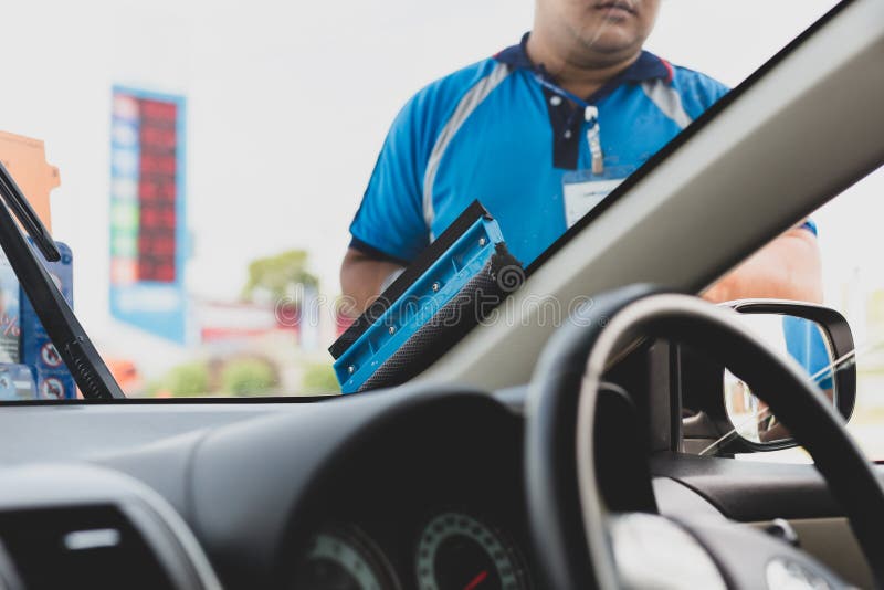 Petrol Station Window Washer Stock Photos - Free & Royalty-Free Stock ...