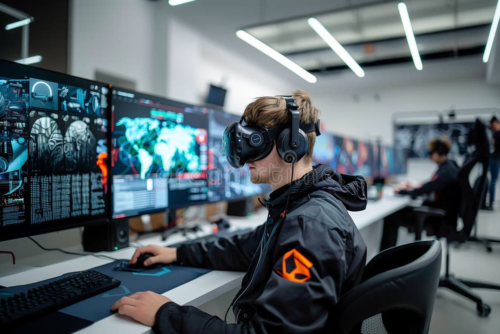 An Employee Using Virtual Reality Simulations for Immersive Training ...