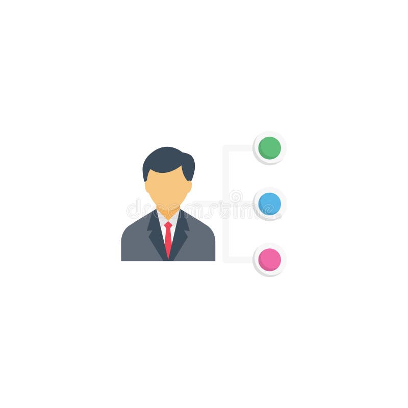 Employee Vector Flat Colour Icon Stock Vector - Illustration of account ...