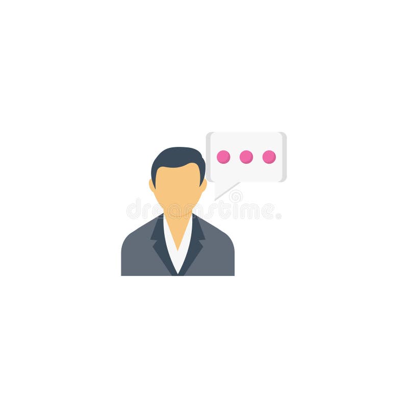 Employee Vector Flat Colour Icon Stock Vector - Illustration of ...