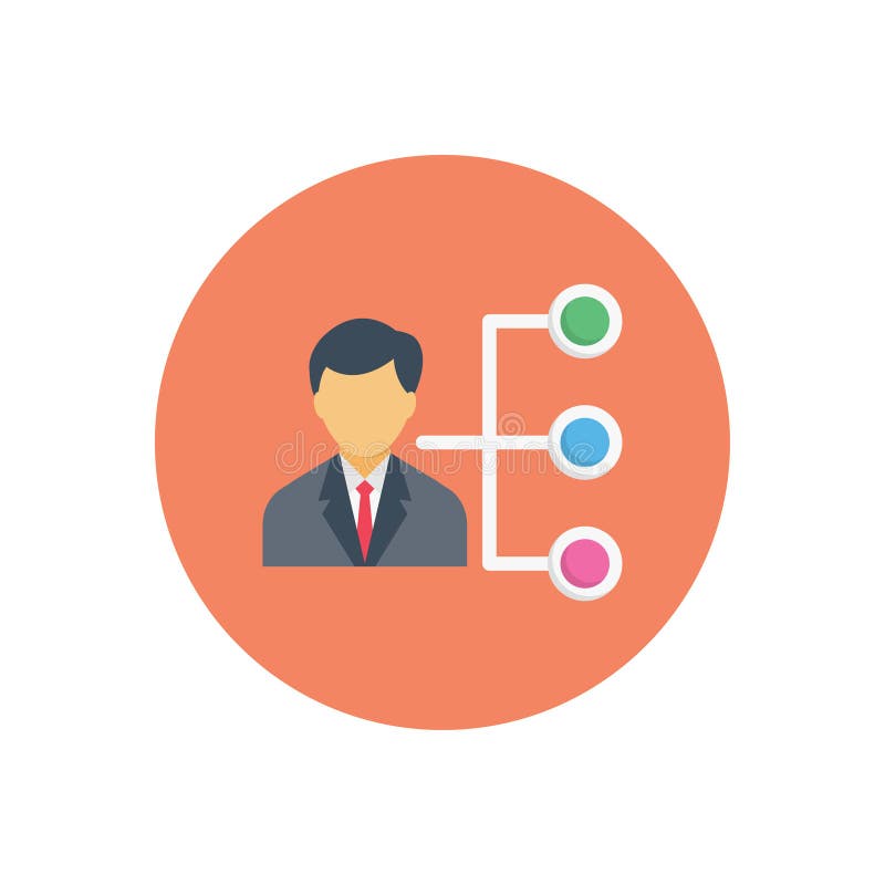 Employee Vector Flat Colour Icon Stock Vector - Illustration of ...