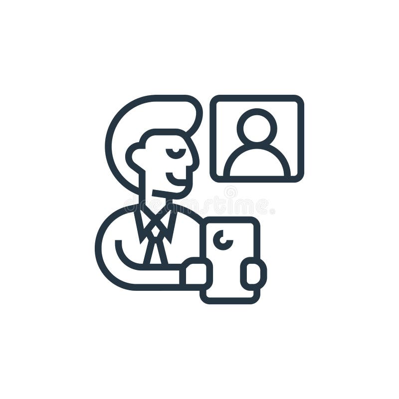 Employee Vector Icon Isolated on White Background. Outline, Thin Line ...