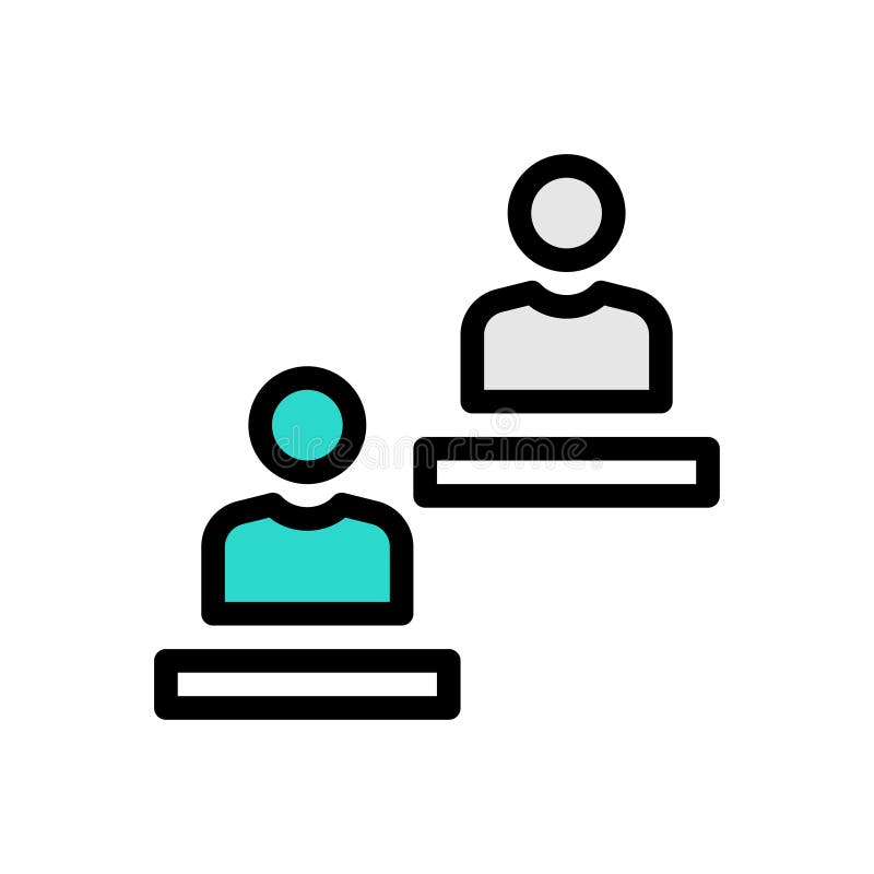 Employee Vector Flat Colour Icon Stock Vector - Illustration of social ...