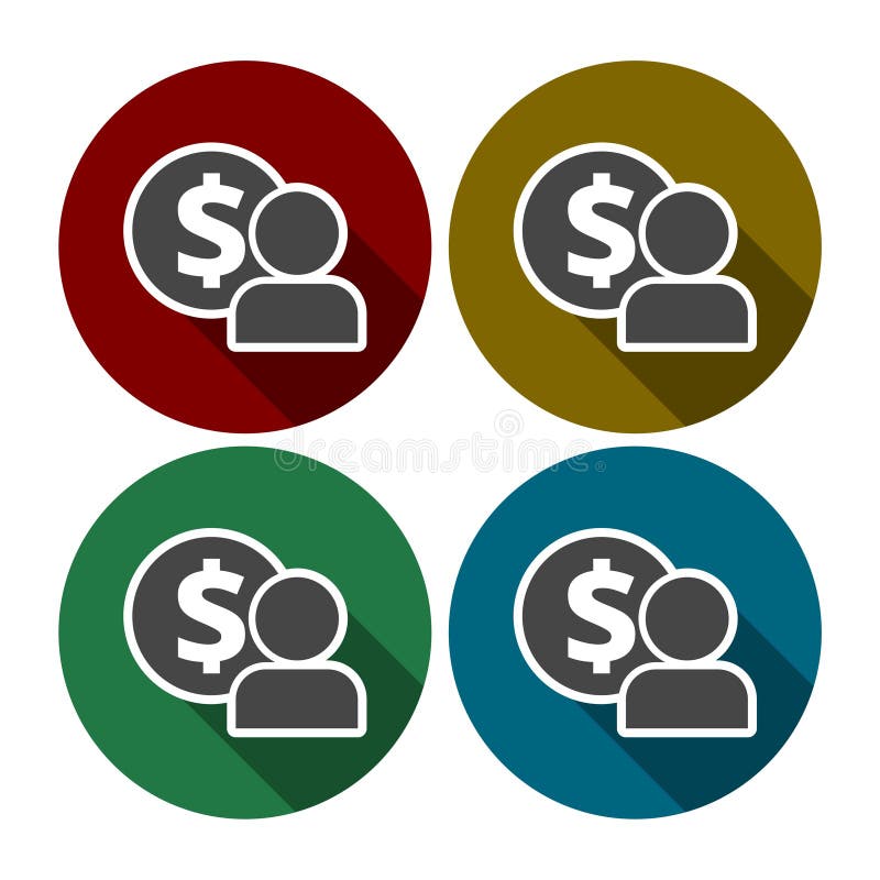 Employee wages icon Vector stock vector. Illustration of earn - 128474596