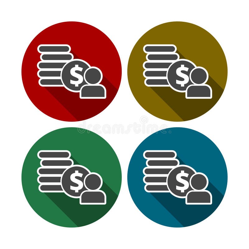 Employee wages icon Vector stock vector. Illustration of hire - 128474675