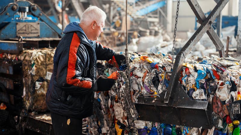 An Employee at Waste Sorting Plant Editorial Photography - Image of ...