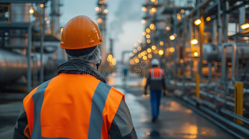 Employee Wearing IoT Device, Tracking Work Progress, Industrial Stock ...