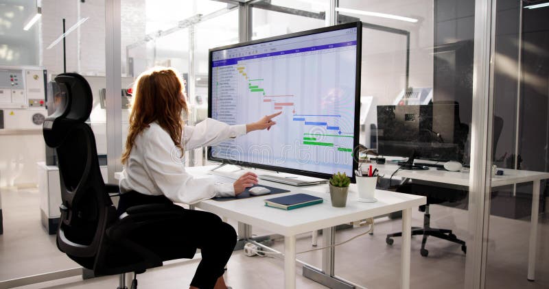 Employee Working on Calendar Schedule Stock Photo - Image of staff ...