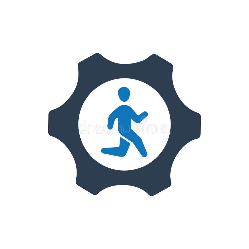 Employee Working Icon stock vector. Illustration of work - 100180782