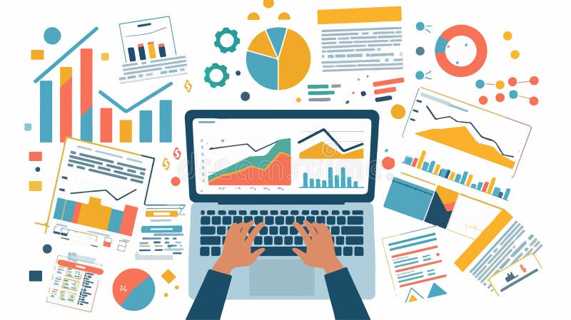 Professional Employee Working Online with Business Electronic Device ...