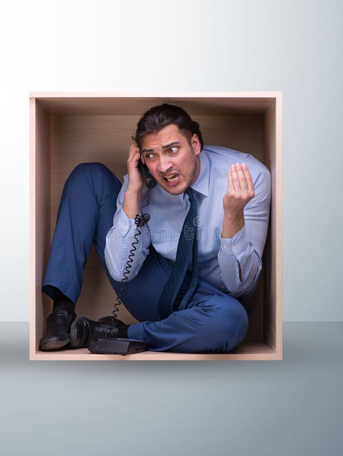 Employee Working in Tight Space Stock Photo - Image of confined ...