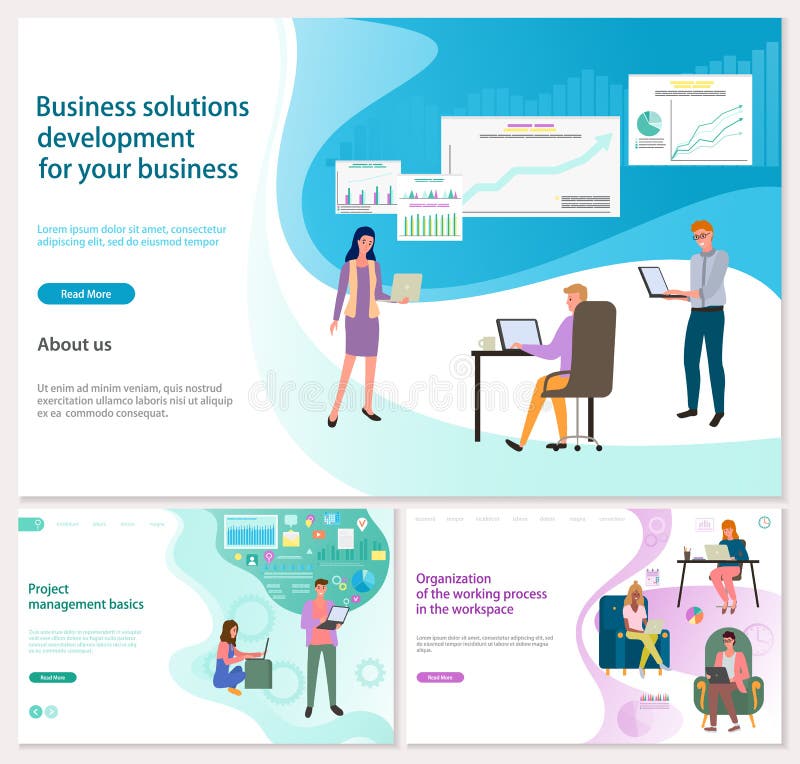 Employees Analyze Statistical Indicators, Business Data. Characters ...