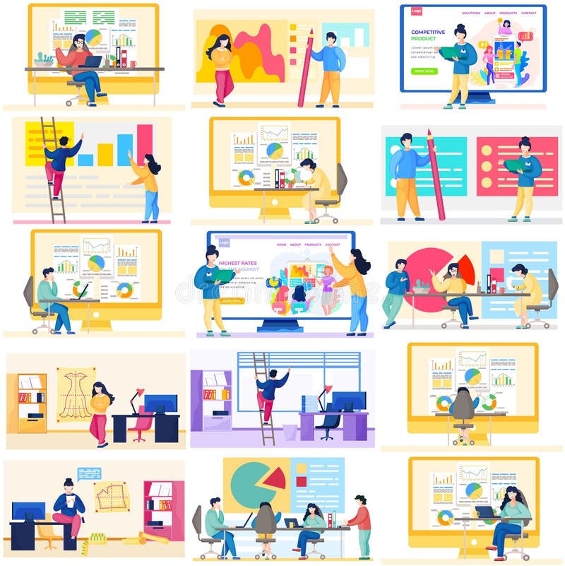 Employees Communicate a the Workplace. Colleagues Discuss during Break ...