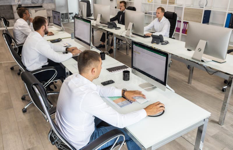 Employees of the Company Interact in the Process of Work and Help Each ...