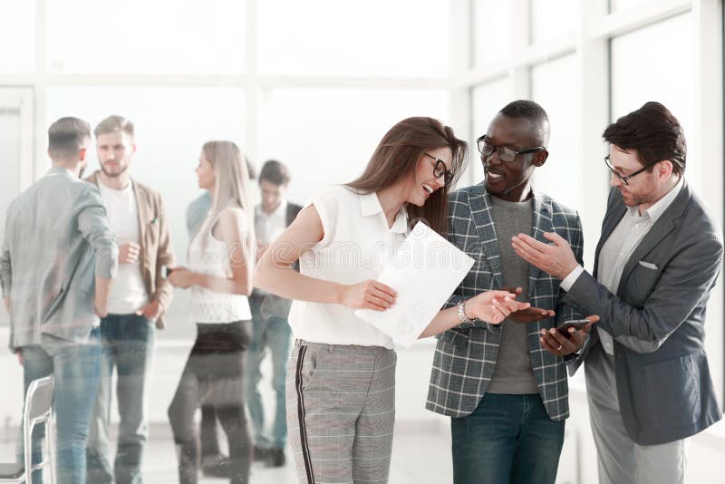 Employees of the Company during a Working Break. Stock Image - Image of ...