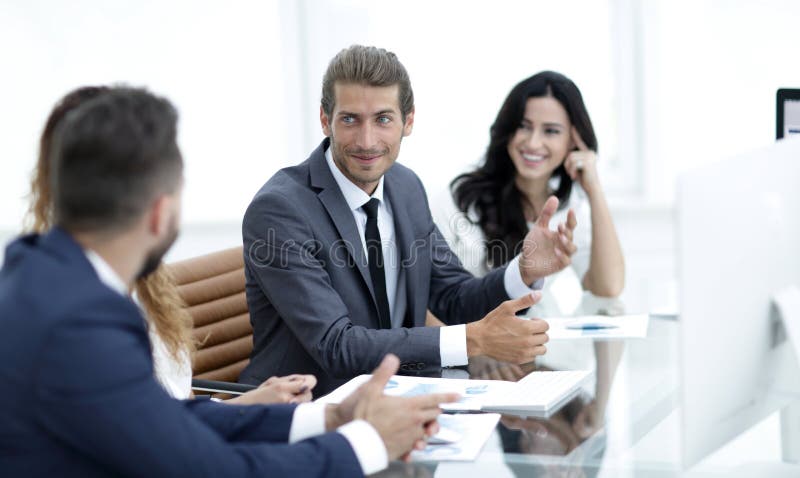 Employees Discuss Work Issues Stock Photo - Image of communication ...