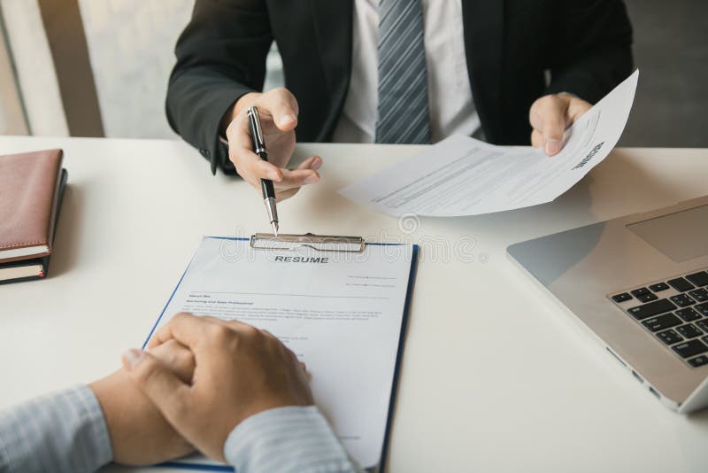 Employees are Explaining about Their Past Work Experience for Job ...