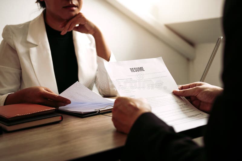 Employees are Explaining about Their Past Work Experience for Job ...