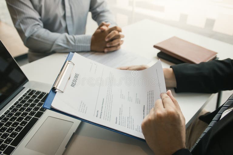 Employees are Explaining about Their Past Work Experience for Job ...