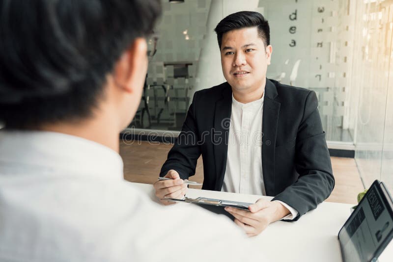 Employees are Explaining about Their Past Work Experience for Job ...