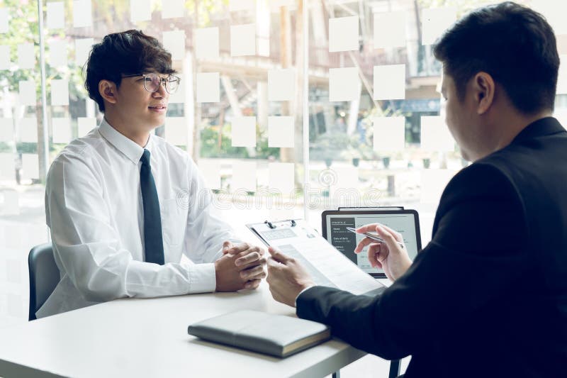 Employees are Explaining about Their Past Work Experience for Job ...