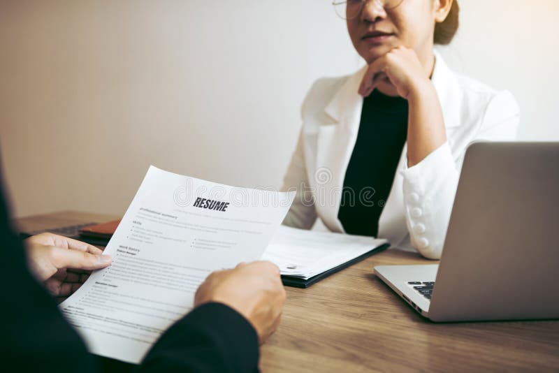 Employees are Explaining about Their Past Work Experience for Job ...