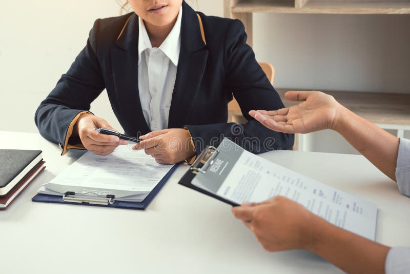 Employees are Explaining about Their Past Work Experience for Job ...