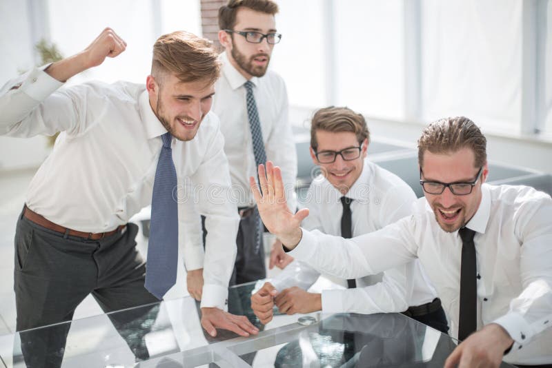 Employees Giving Each Other a High Five Stock Image - Image of ...
